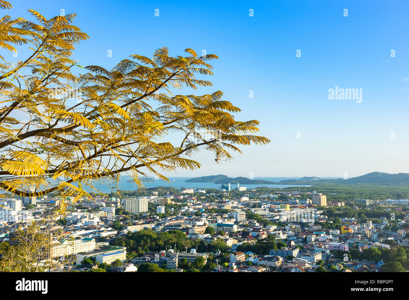 Cityscape of Phuket, Thailand. at viewpoint Stock Photo - Alamy