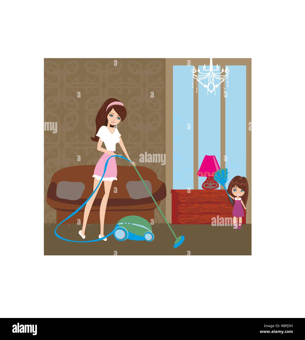 Tidying room Stock Vector Images - Alamy