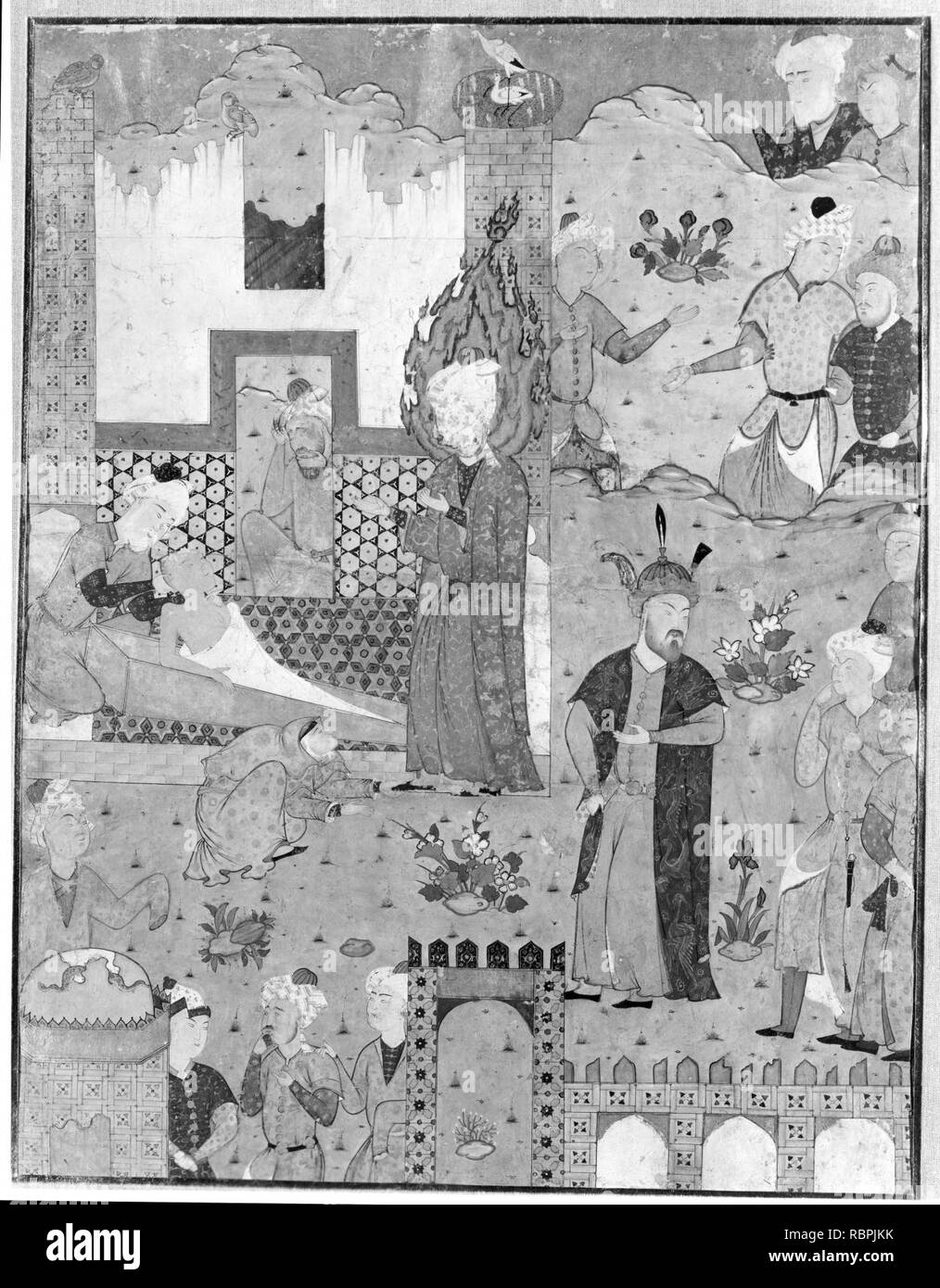‘Muhammad Revives the Sick Boy‘, Folio from a Falnama (Book of Omens ...