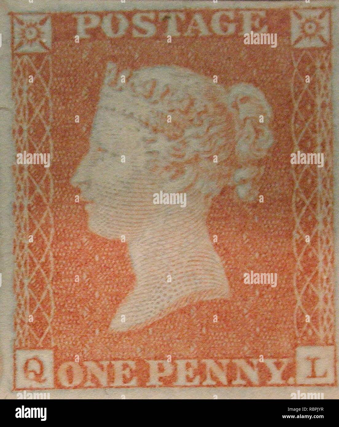 Penny red stamps hi-res stock photography and images - Alamy