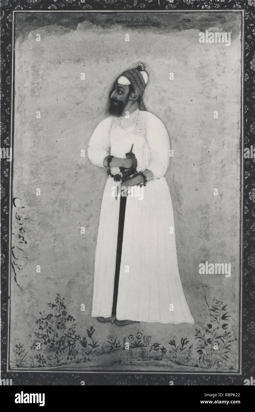 ‘Portrait of Ibrahim 'Adil Shah II of Bijapur‘, Folio from the Shah ...