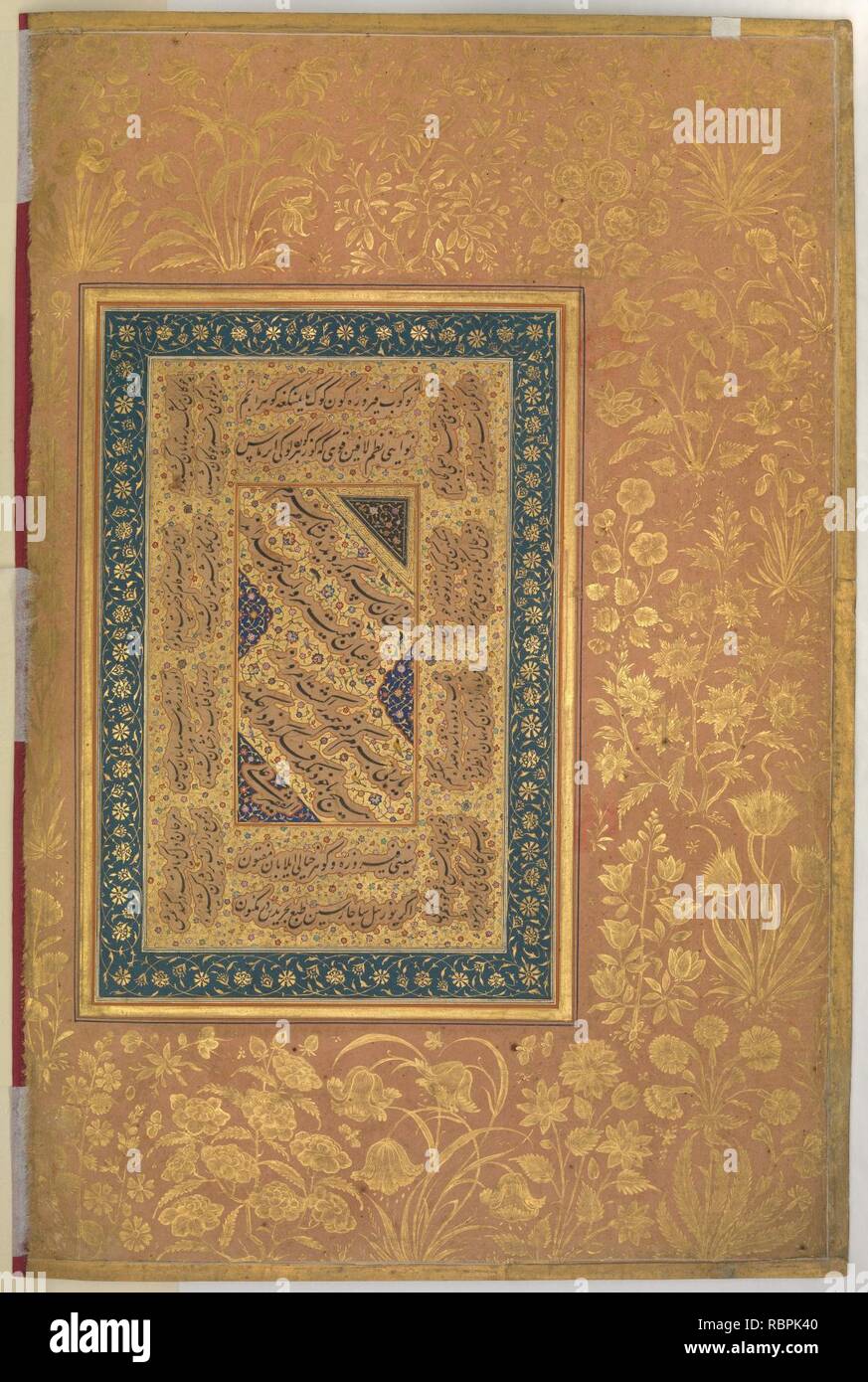 ‘Portrait of Mulla Muhammad Khan Vali of Bijapur‘, Folio from the Shah ...