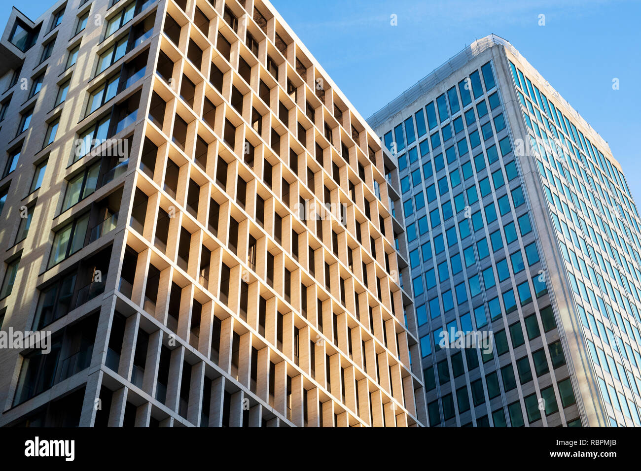Office block windows abstract. Victoria street , London, England Stock ...