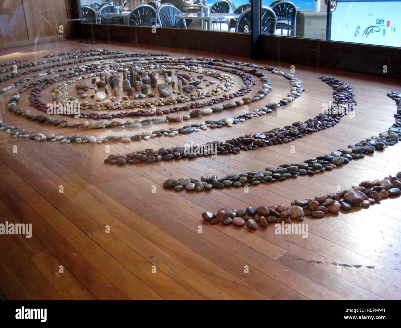 ‘The Stones of Byron Bay‘ installation art by Warwick Stocks Stock ...