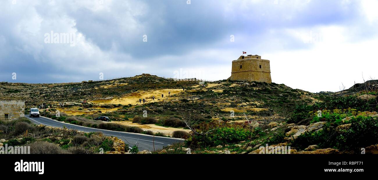 Dwejra tower gozo malta hi-res stock photography and images - Alamy