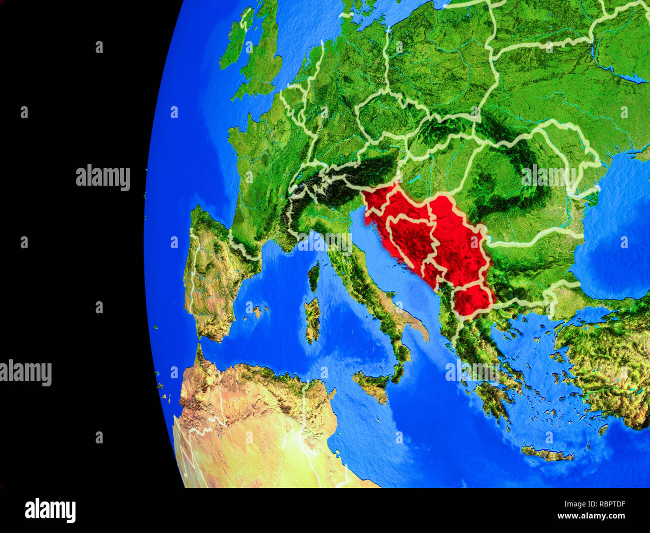 Former yugoslavia map hi-res stock photography and images - Alamy
