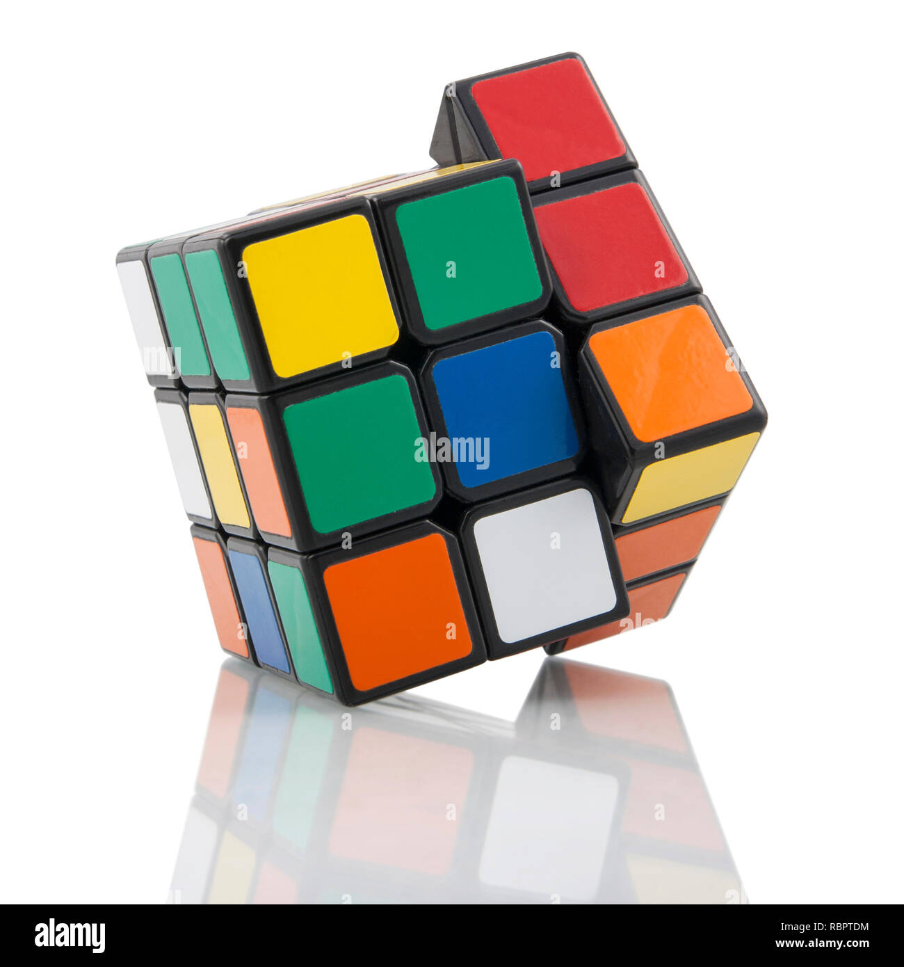 Classic Rubik's cube on the white background Stock Photo - Alamy