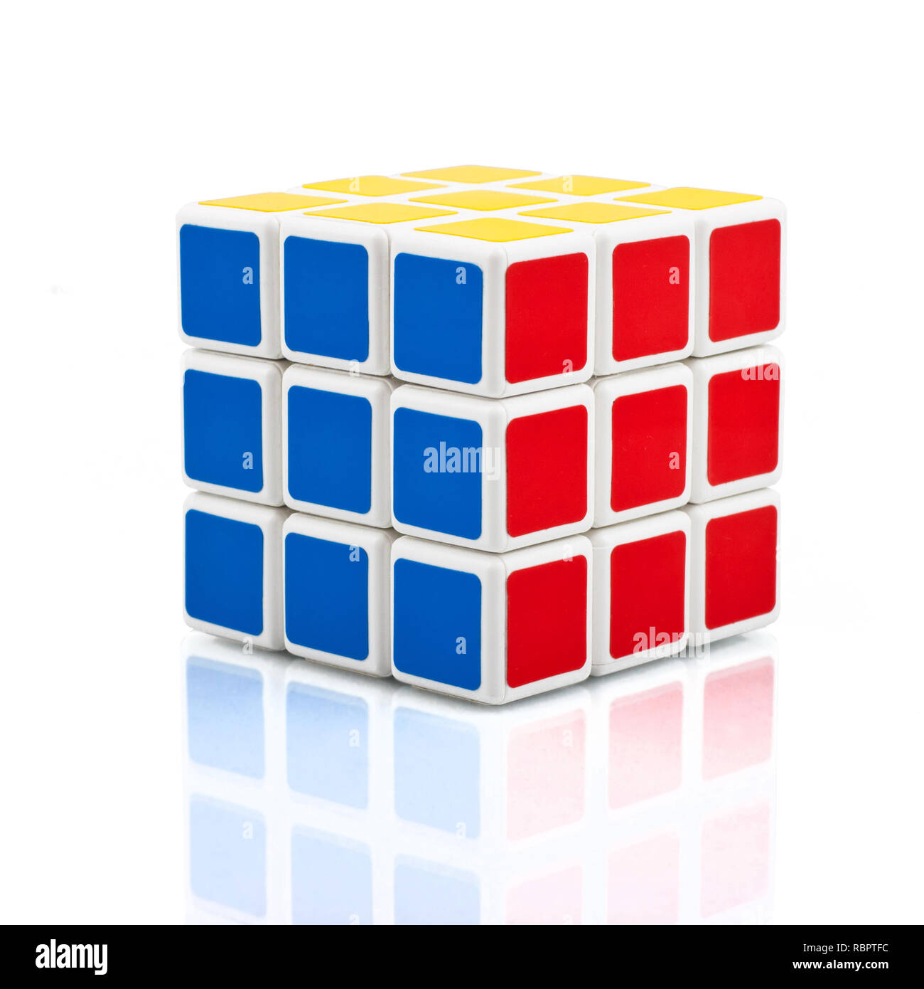 Classic Rubik's cube on the white background Stock Photo - Alamy
