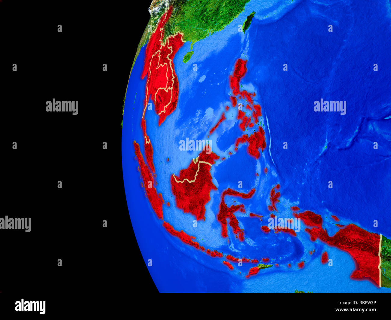Asean countries map hi-res stock photography and images - Alamy