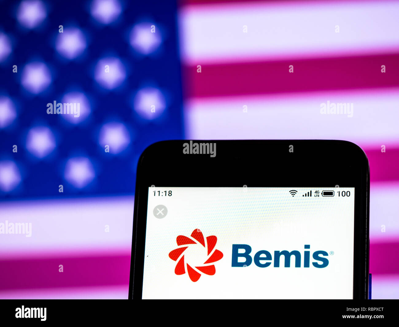 Bemis Manufacturing Company logo seen displayed on smart phone Stock ...