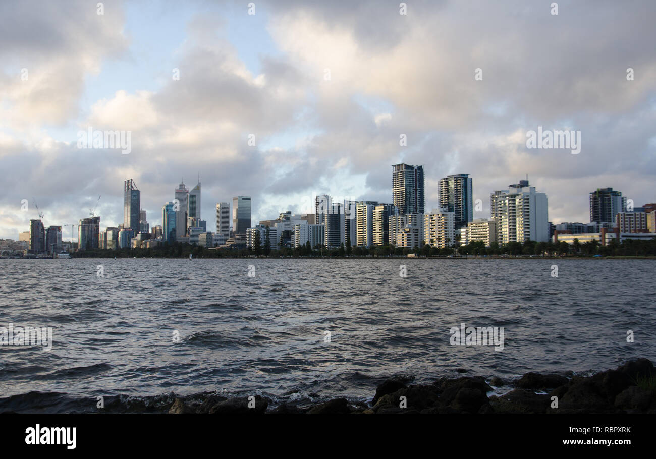 On the banks of the Swan river the prosperous city of Perth, in Western ...