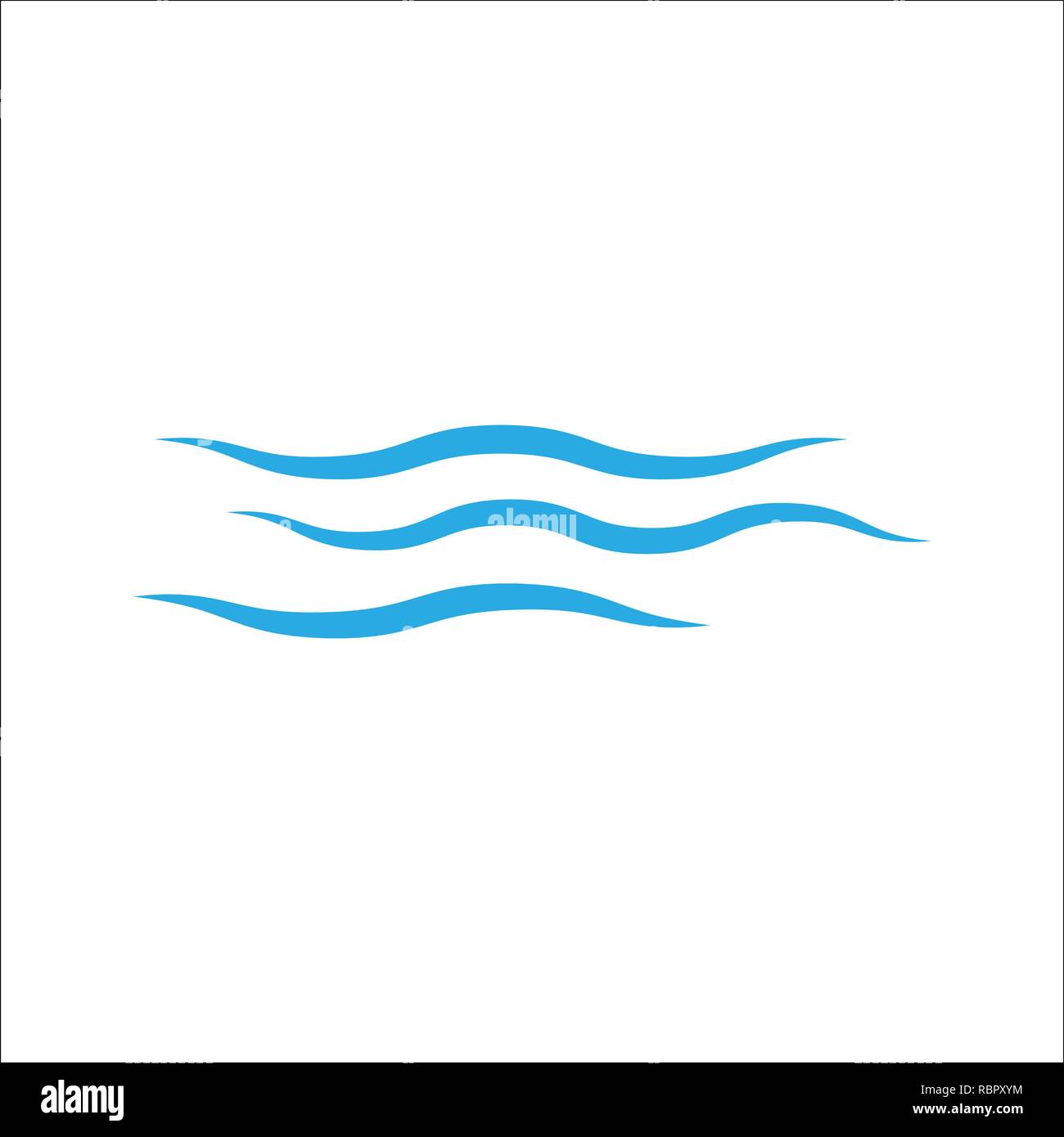 Wave icon white background. Vector Flat Stock Vector Image & Art - Alamy