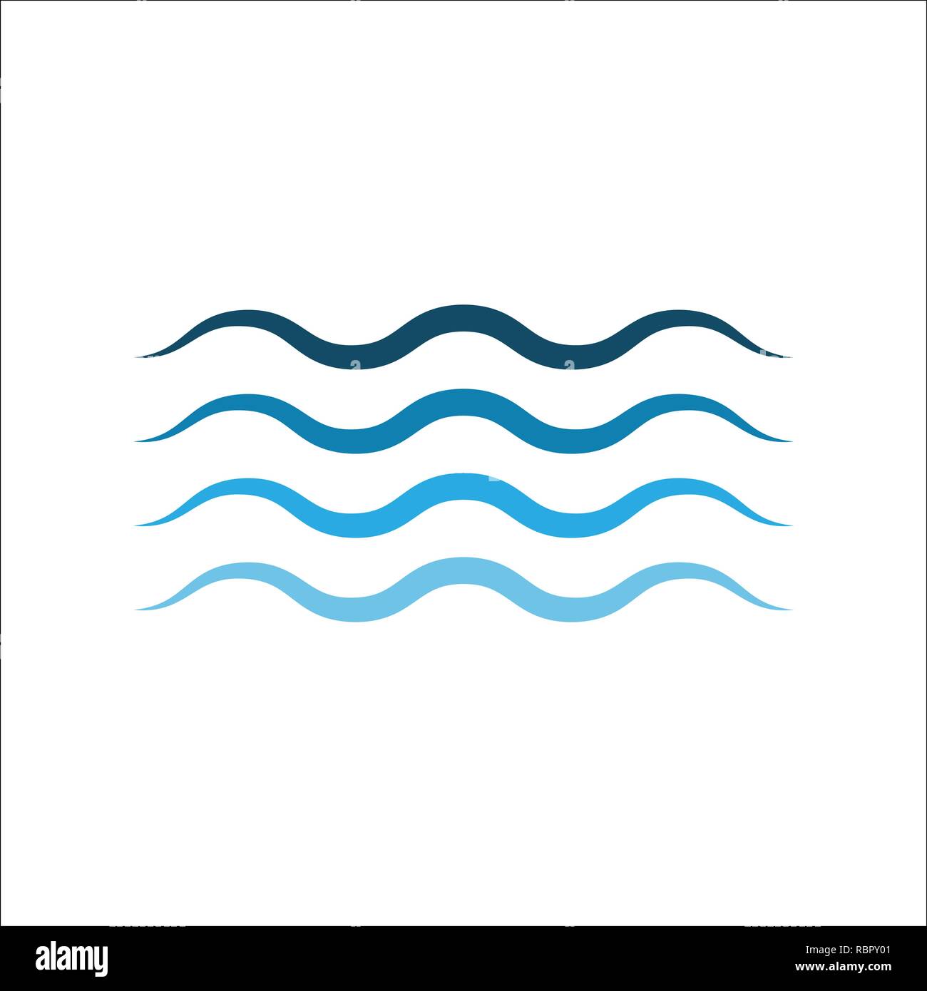 Wave icon white background. Vector Flat Stock Vector Image & Art - Alamy