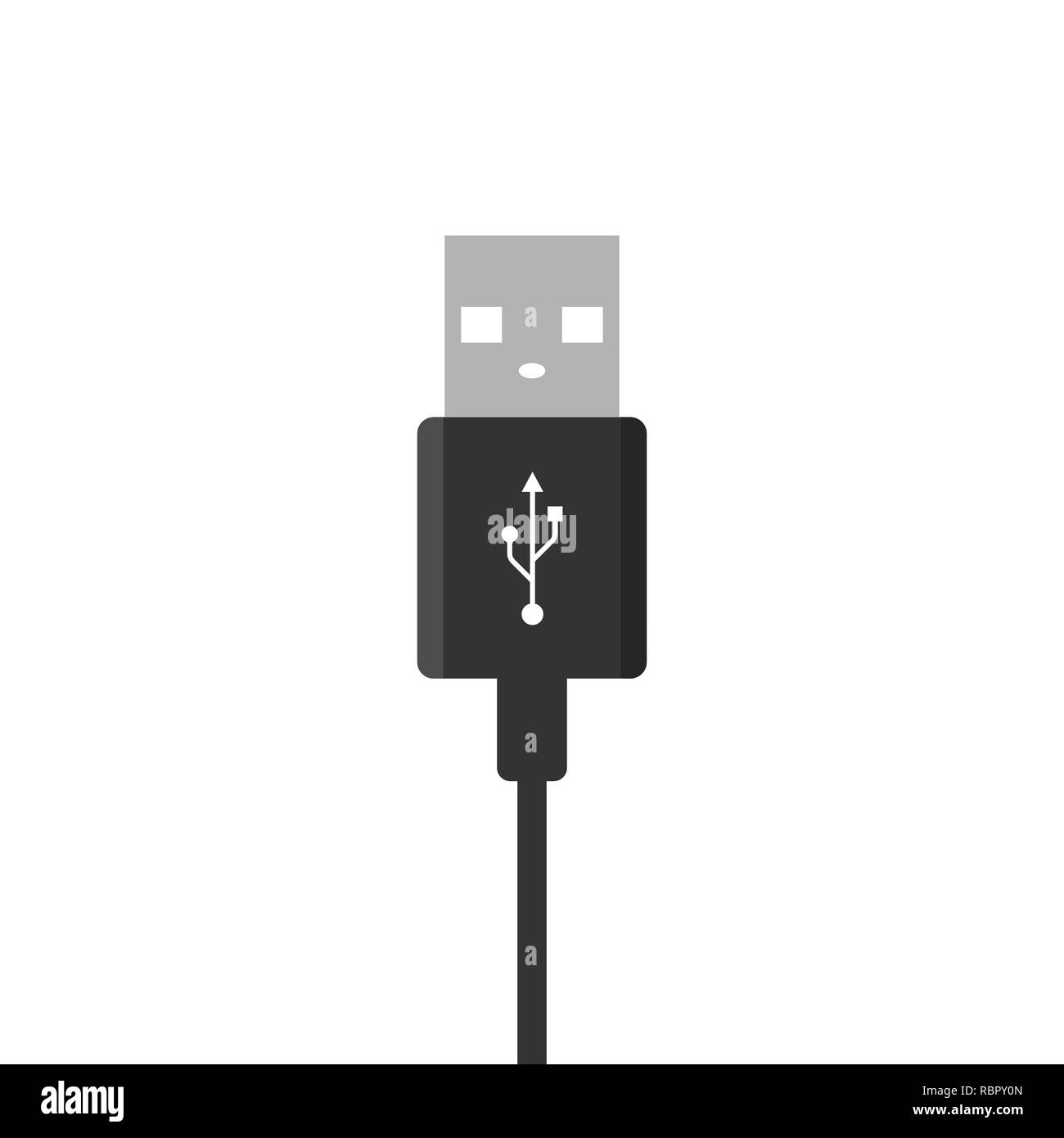 Usb Cables Usb Connection Vector Illustration Flat Stock Vector Image And Art Alamy