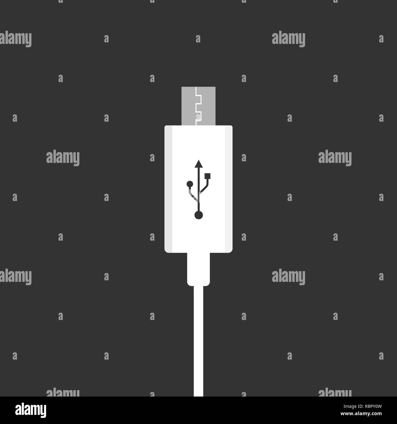 Icon cables usb wire Stock Vector Images - Alamy