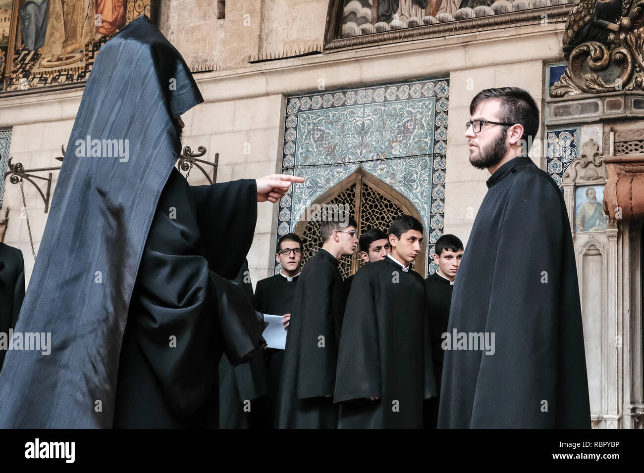 Vespers, a sunset evening prayer service, is held in the Cathedral of ...