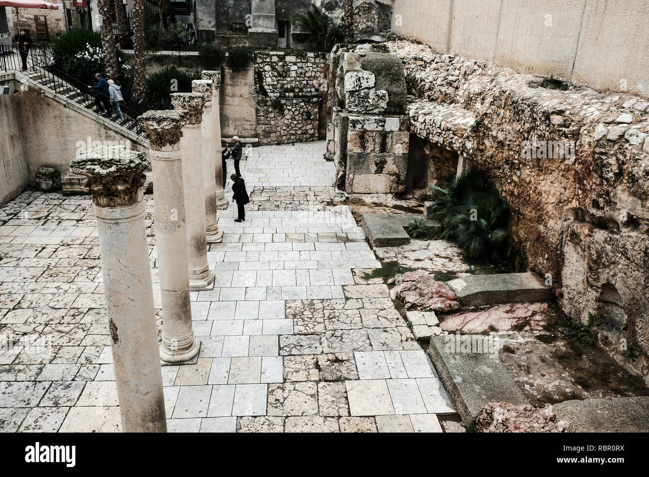 An open section of the Western Cardo displays the remnants of the main ...