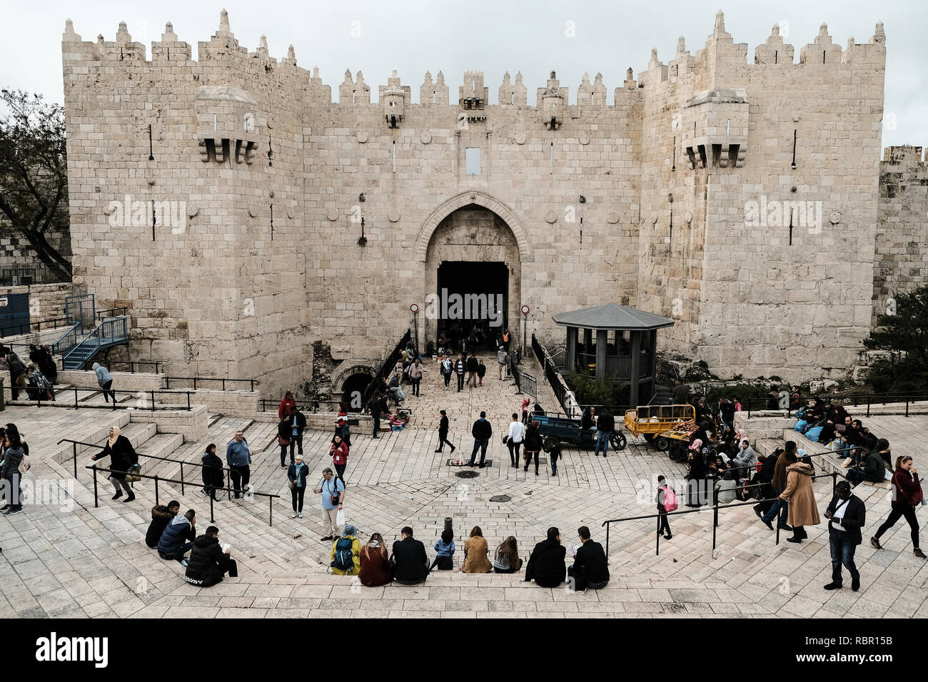 Damascus Gate Jerusalem Muslim Quarter High Resolution Stock ...