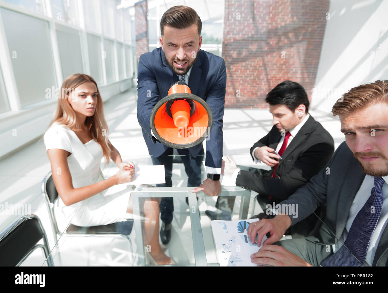 Boss megaphone hi-res stock photography and images - Alamy