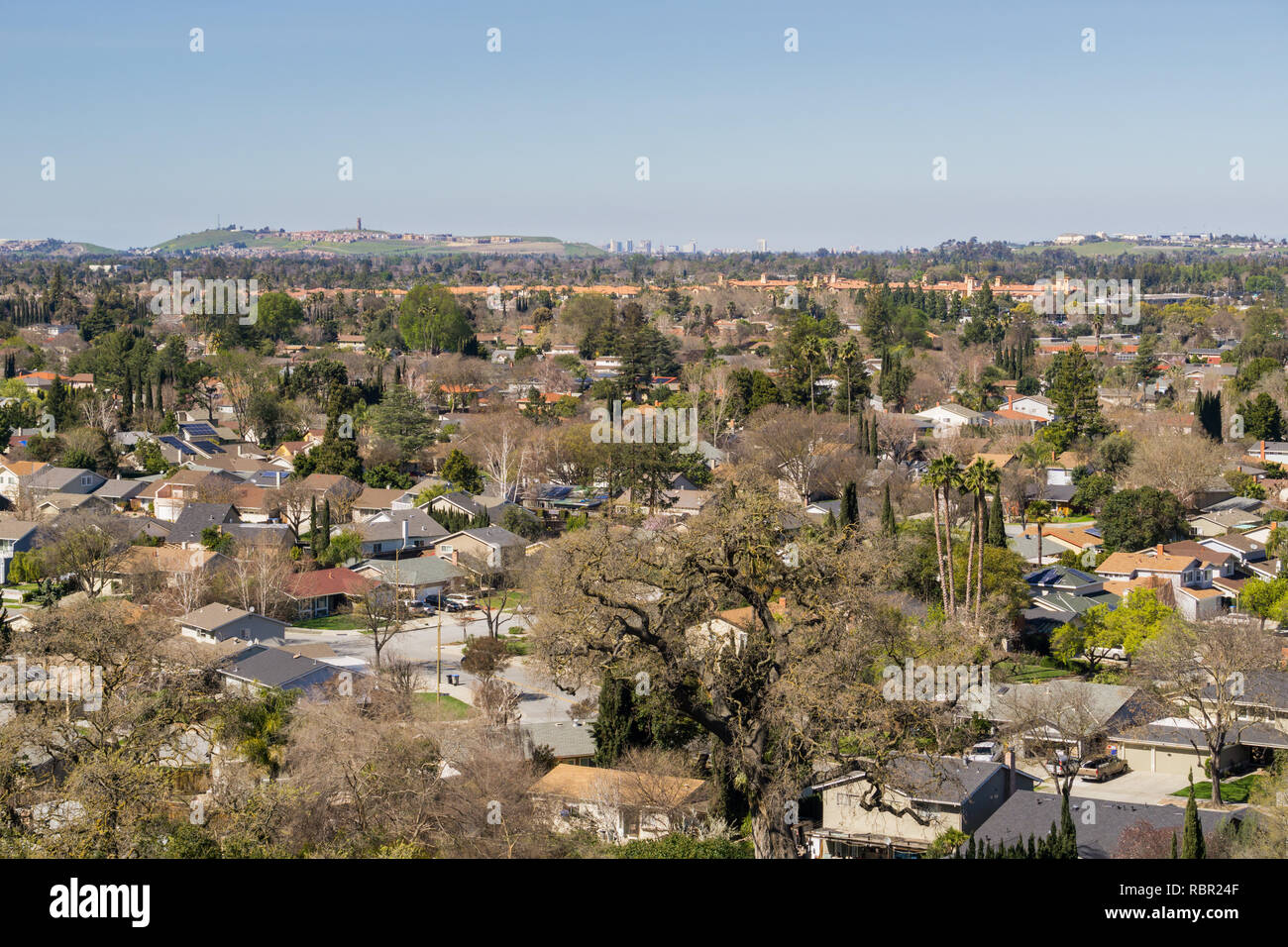 View towards Communications Hill and downtown San Jose from Santa ...