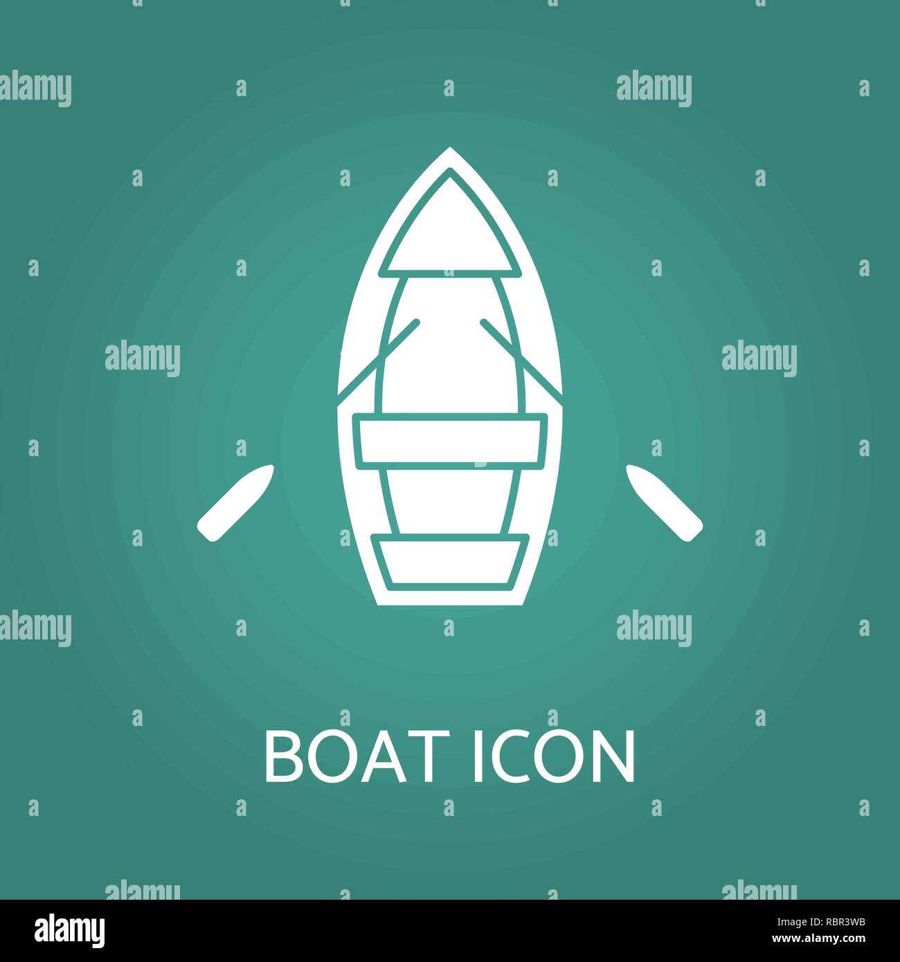 Top view white boat Stock Vector Images - Alamy