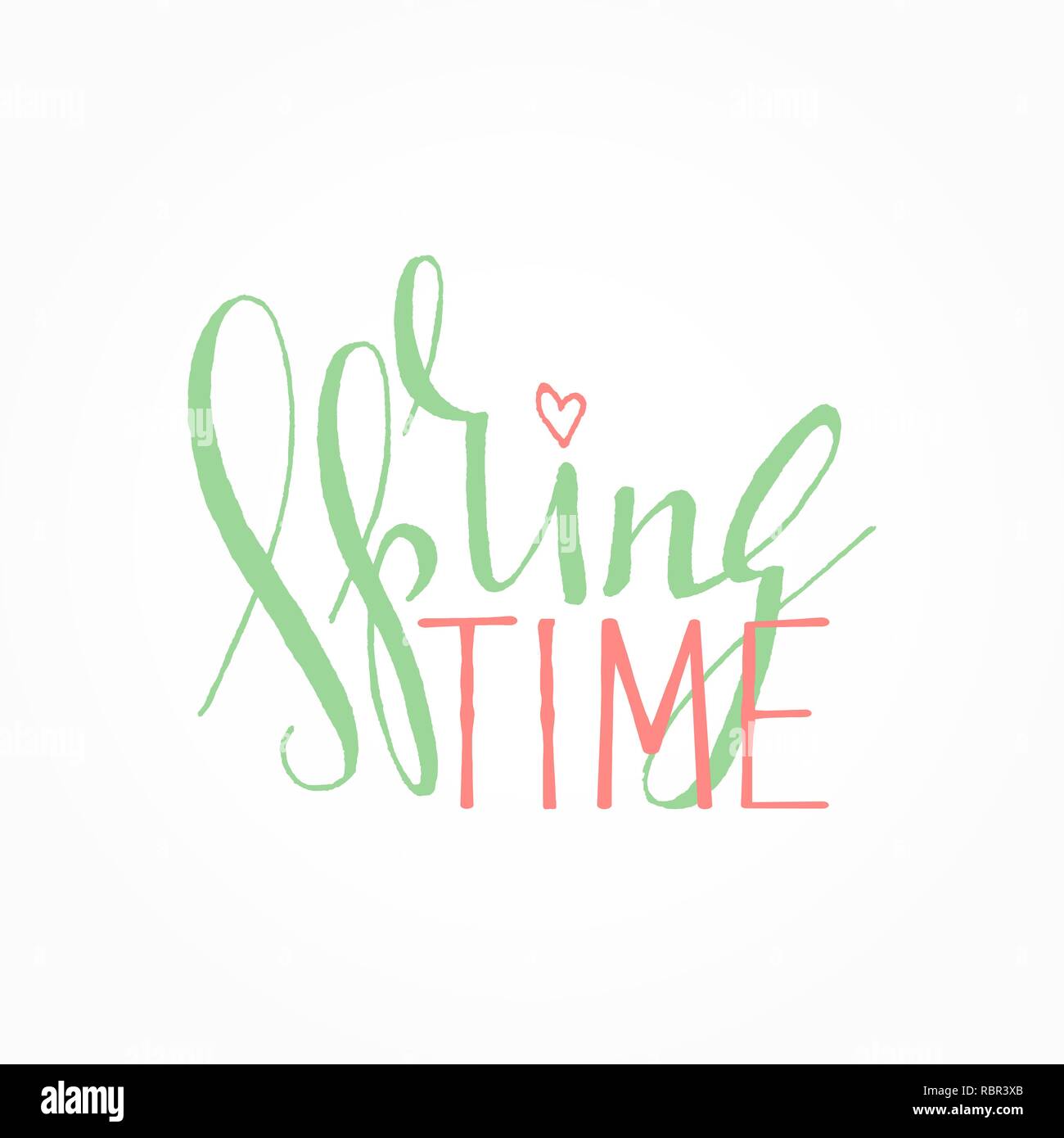 Handwritten calligraphic Spring lettering Stock Vector Image & Art - Alamy