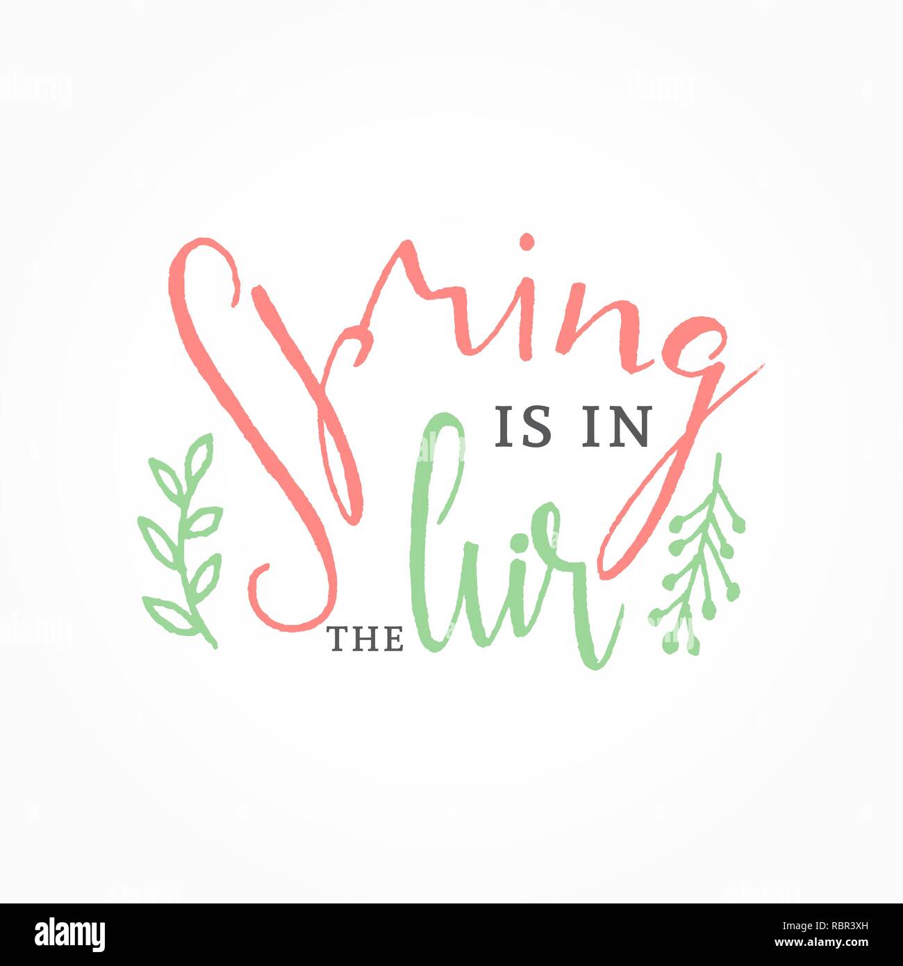 Handwritten calligraphic Spring lettering Stock Vector Image & Art - Alamy