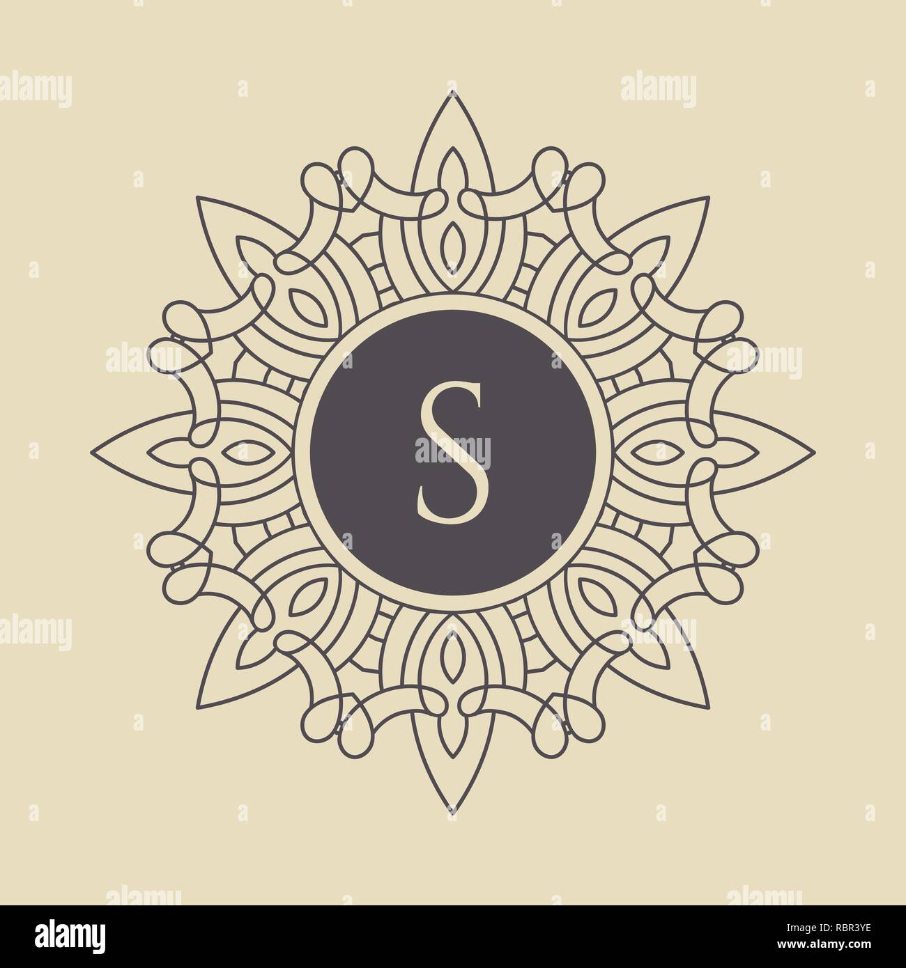 Elegant floral monogram design template Stock Vector Image & Art - Alamy