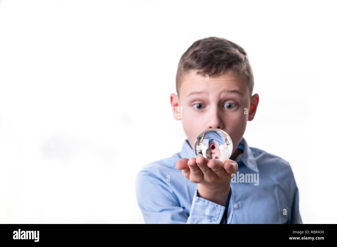 Boy mirror reflection angry hi-res stock photography and images - Alamy