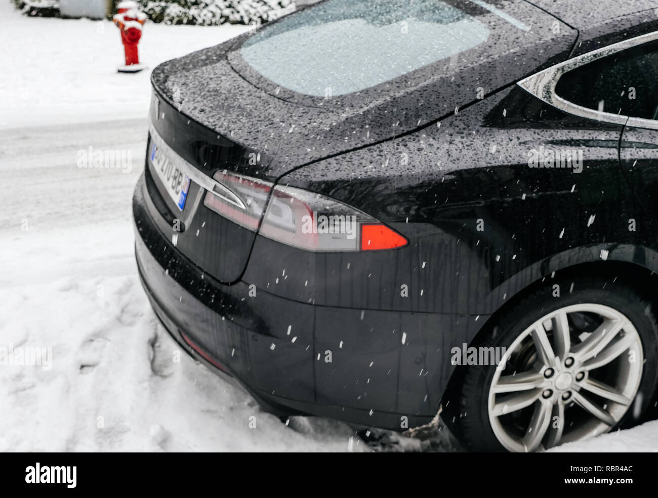 Tesla Rear View High Resolution Stock Photography and Images - Alamy