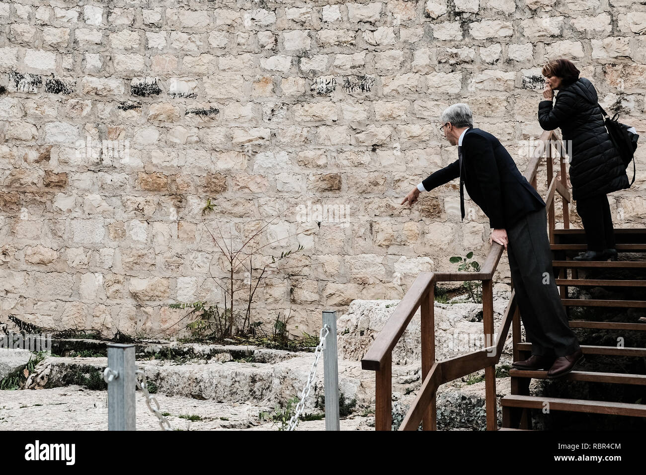 The Consul General of France in Jerusalem, PIERRE COCHARD (L), visits ...