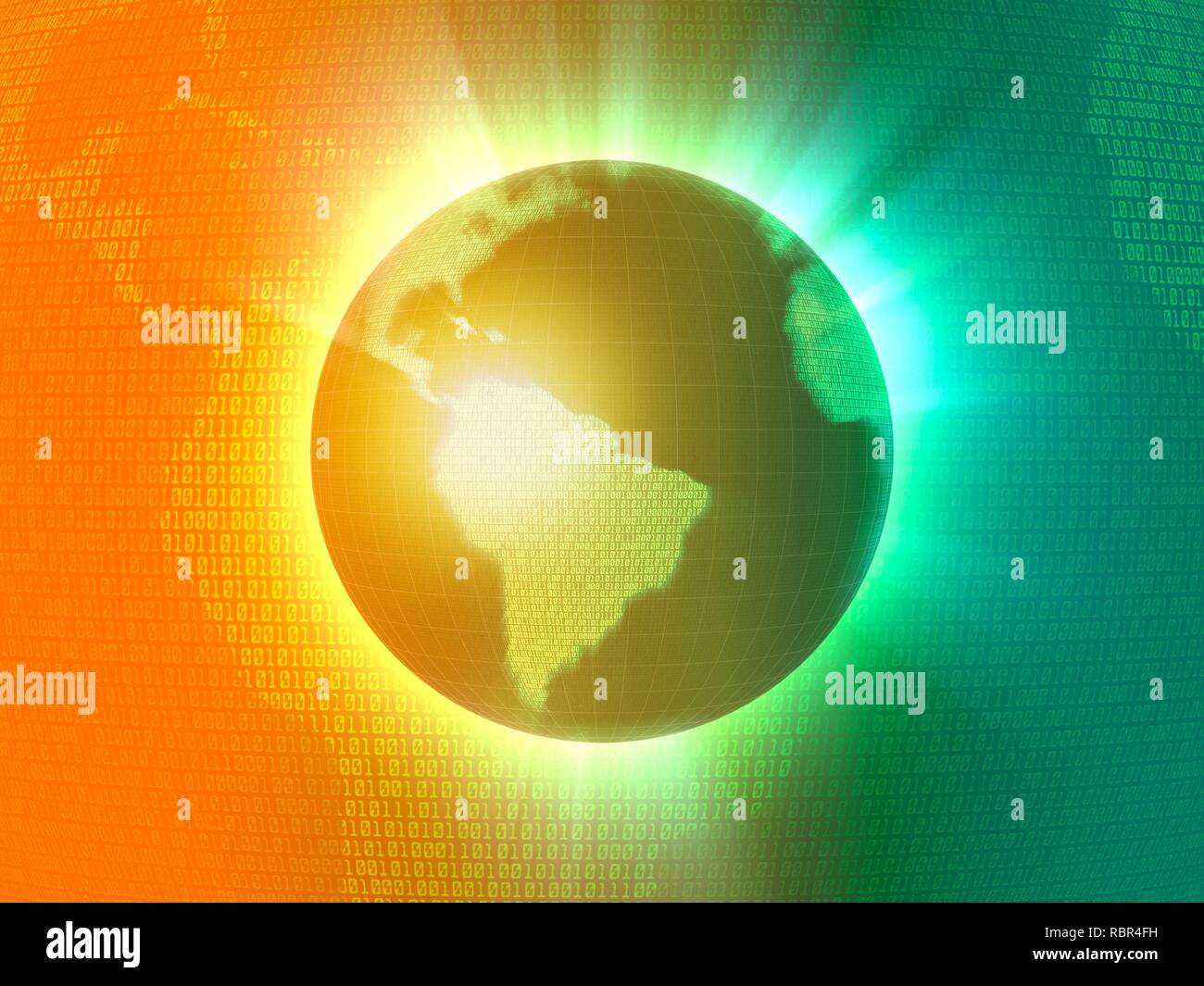 Binary code and planet earth hi-res stock photography and images - Alamy