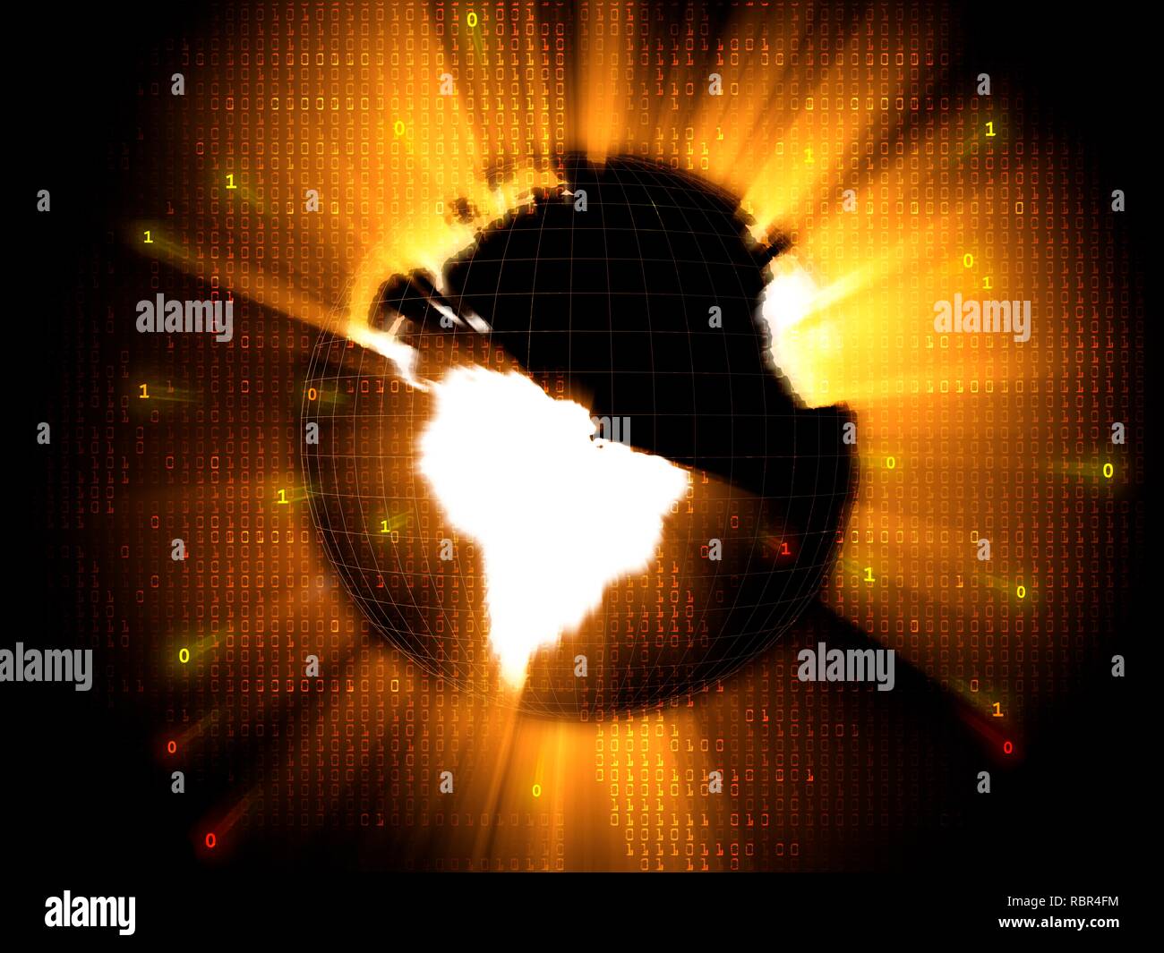 Binary code and planet earth hi-res stock photography and images - Alamy