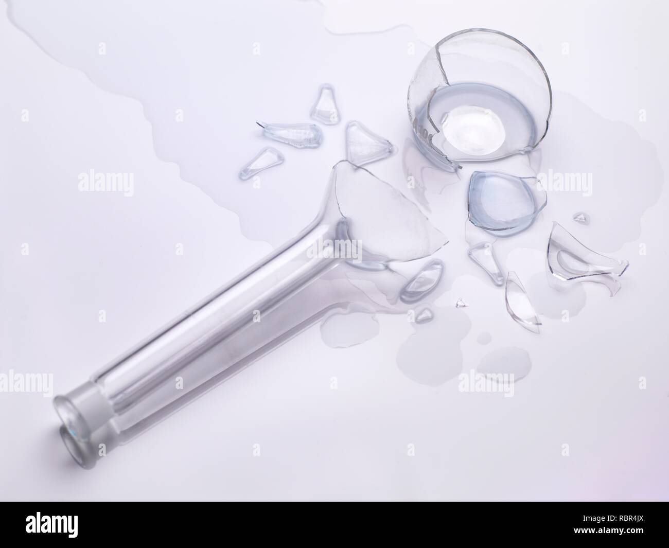 Broken Laboratory Glassware Broken Laboratory Glass Stock Photo. Image