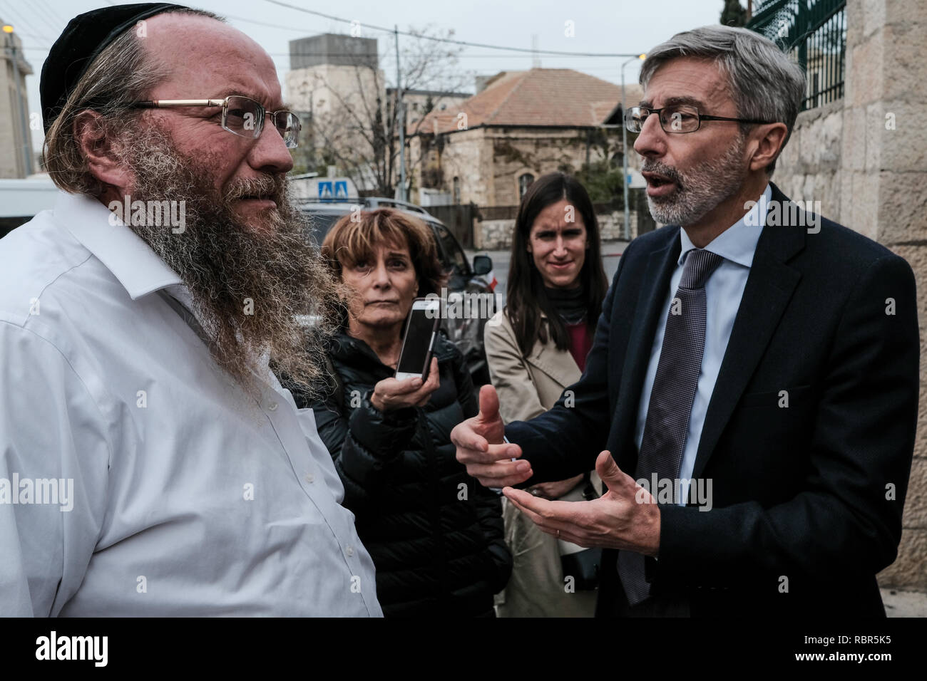 The Consul General of France in Jerusalem, PIERRE COCHARD (R), visits ...