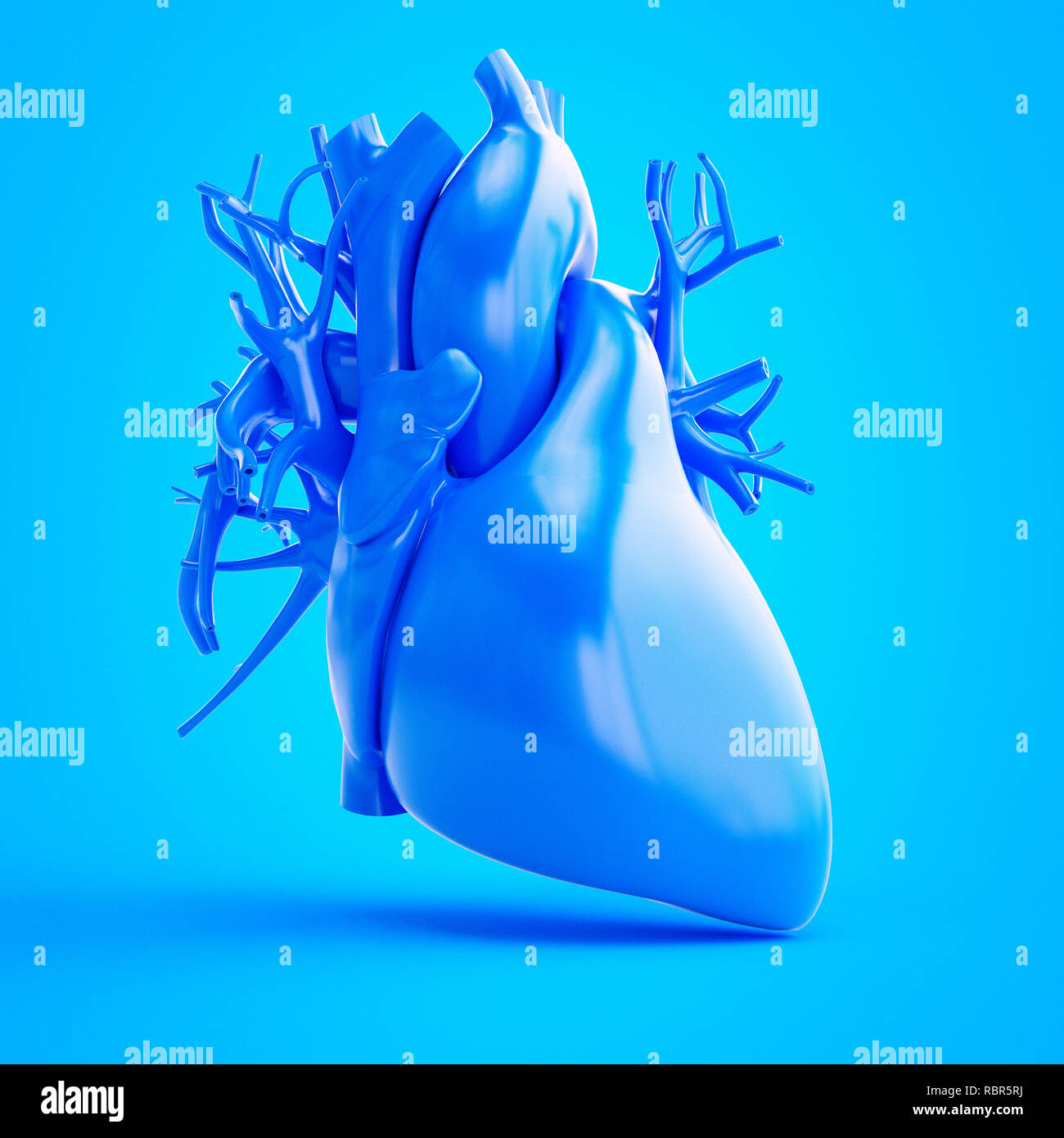 Illustration of a blue heart Stock Photo - Alamy