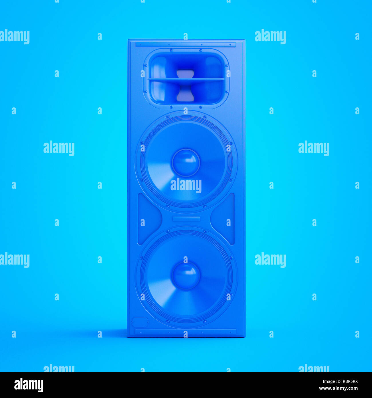 Illustration of a blue speaker Stock Photo - Alamy