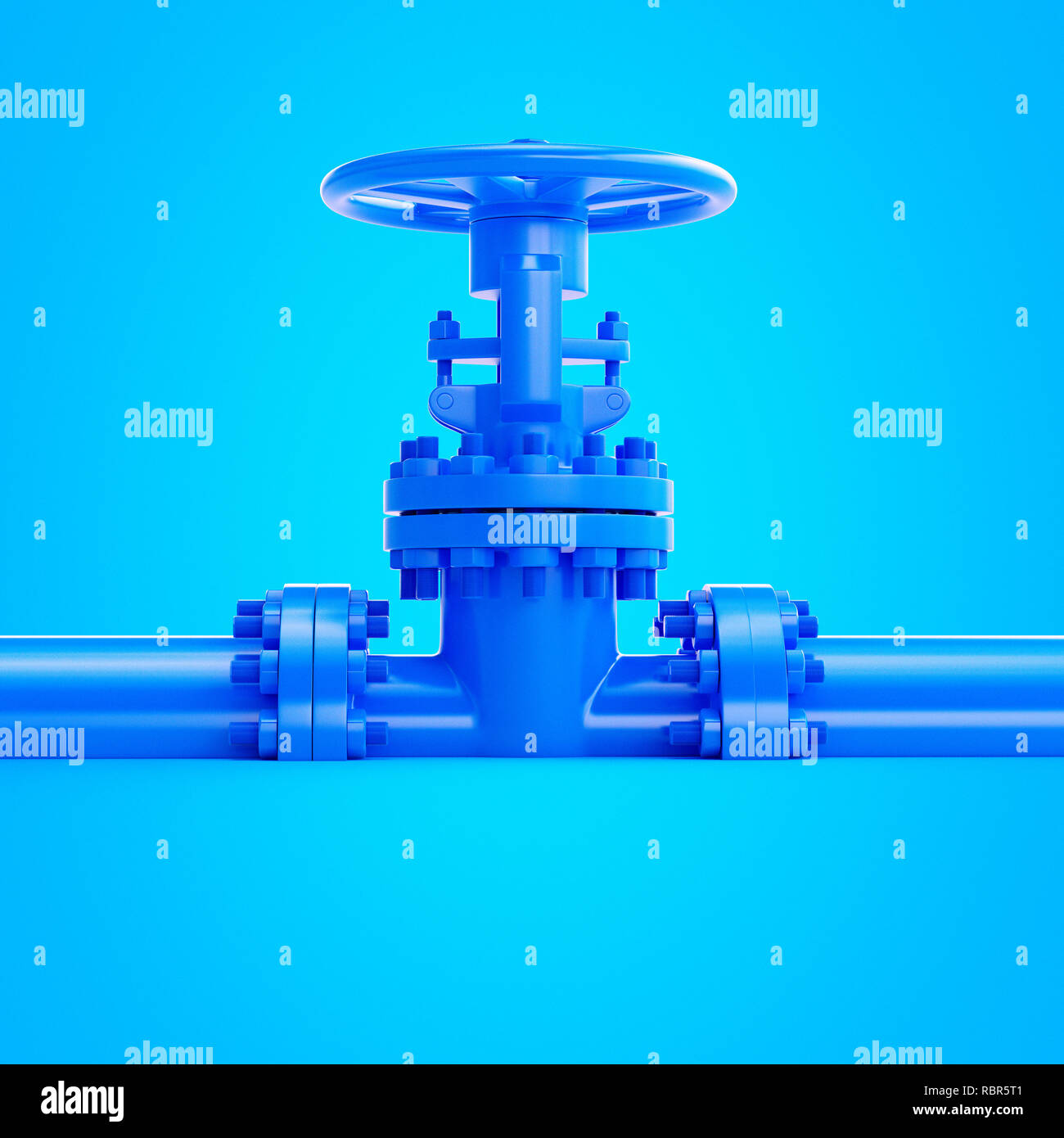 Illustration of a blue valve Stock Photo - Alamy