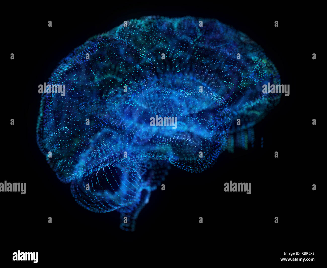 Illustration of an abstract plexus brain Stock Photo - Alamy