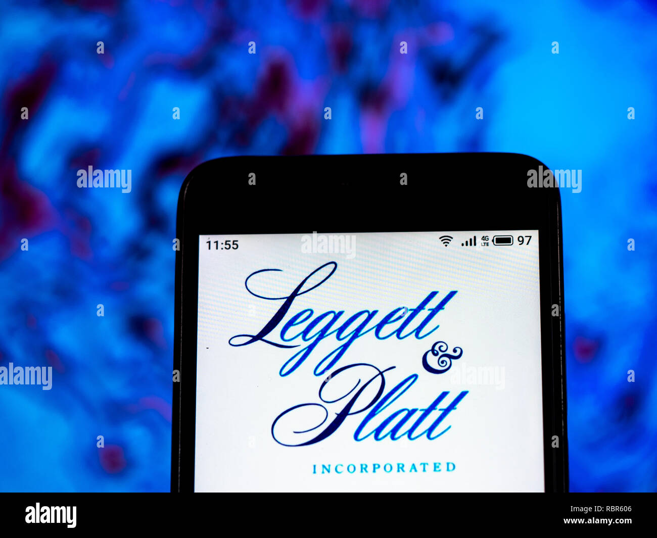 Leggett & Platt company logo seen displayed on smart phone Stock Photo ...