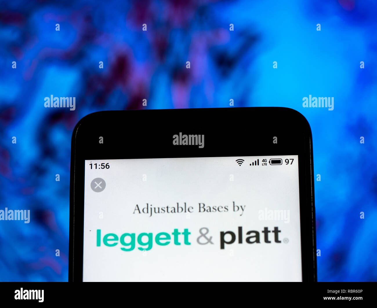 Leggett & Platt company logo seen displayed on smart phone Stock Photo ...