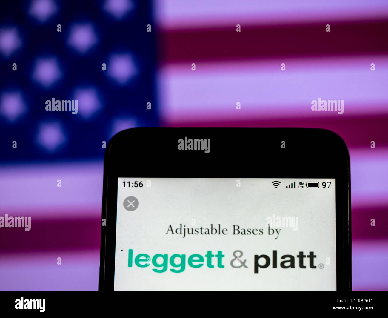 Leggett & Platt company logo seen displayed on smart phone Stock Photo ...