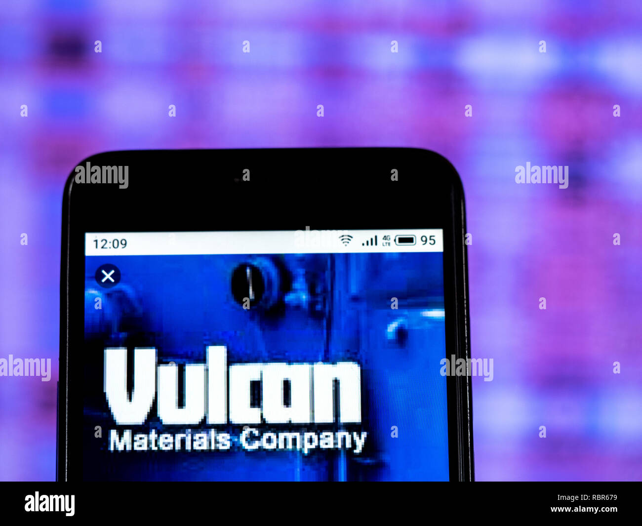 Vulcan Materials Company, Construction company logo seen displayed on ...