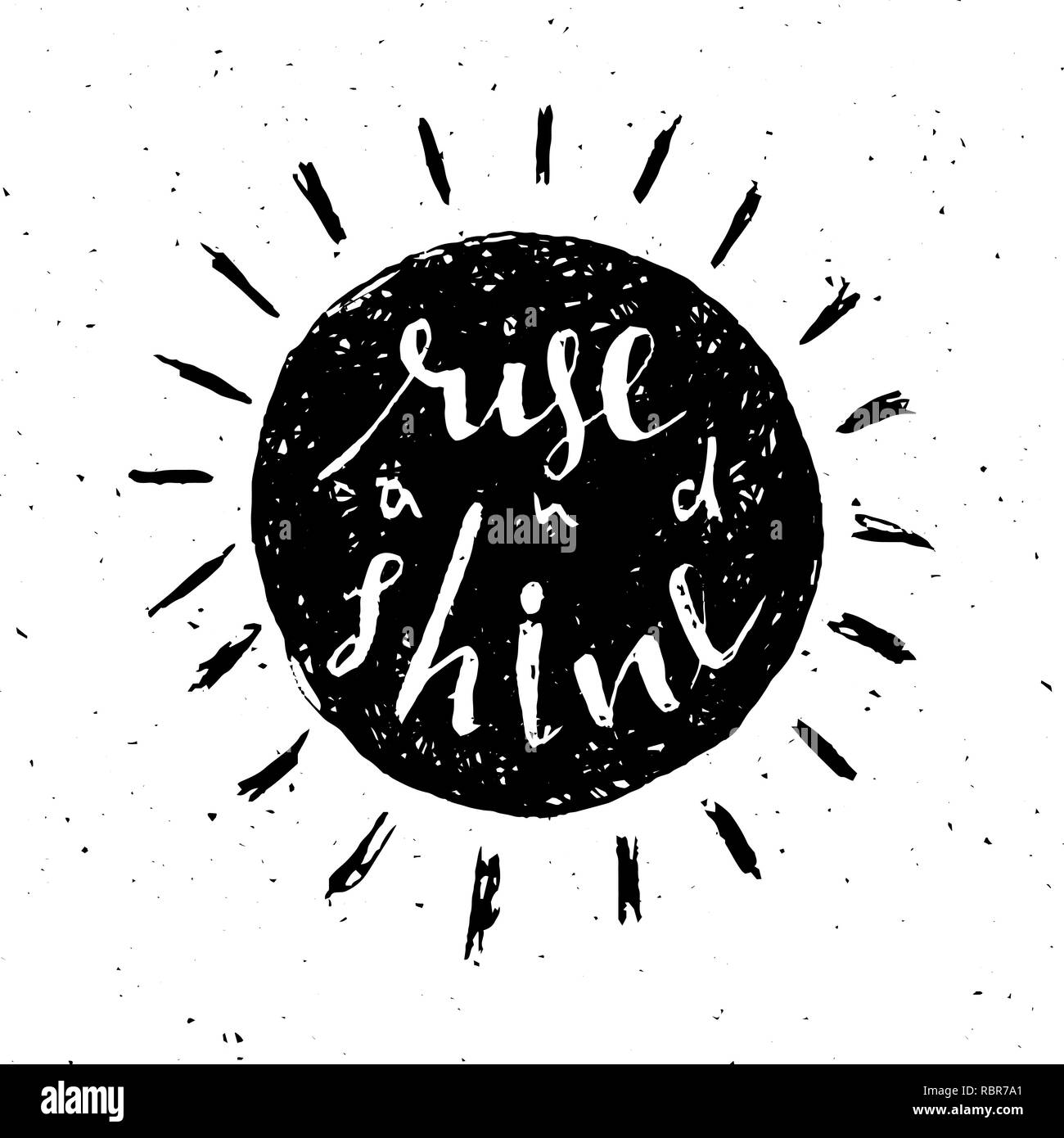 Rise and shine lettering Stock Vector Image & Art - Alamy