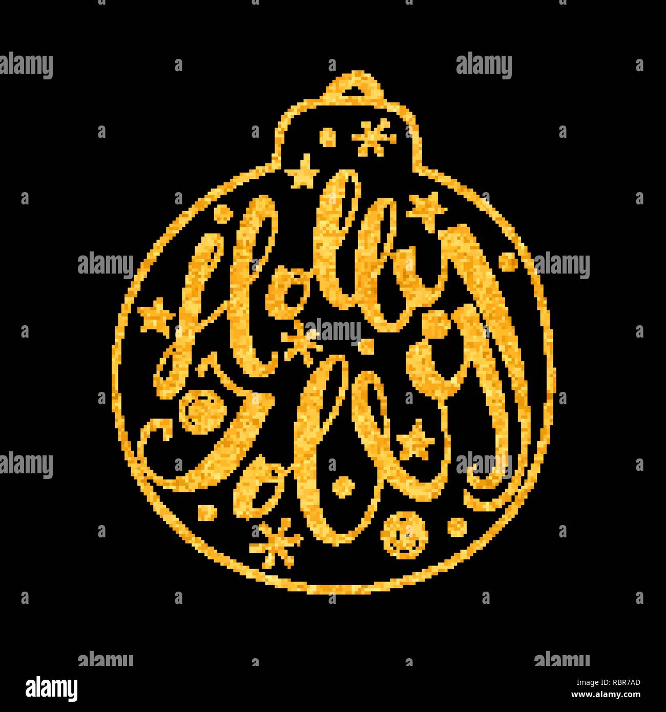 Christmas lettering in holly Stock Vector Images - Alamy