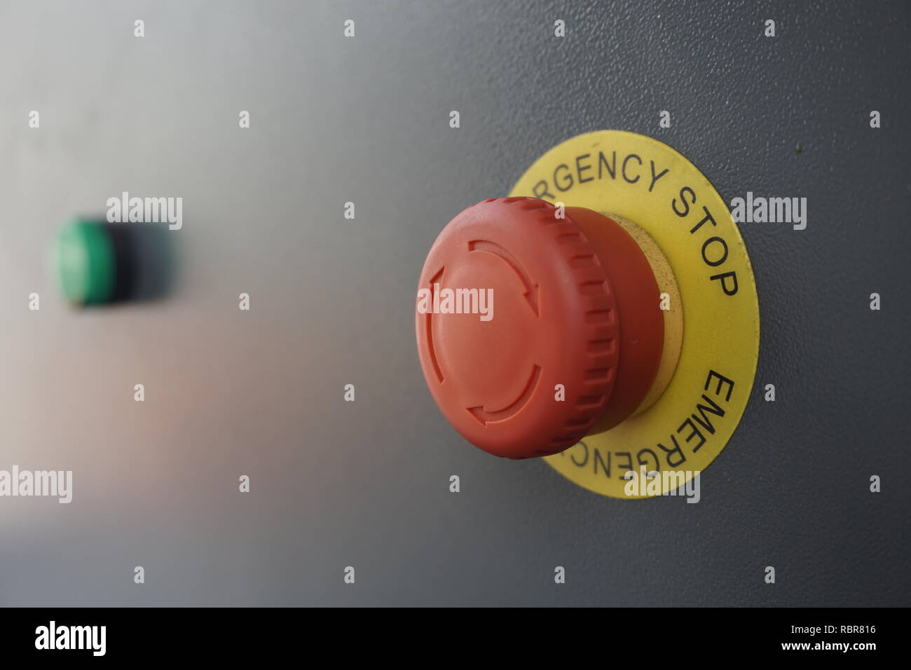 emergency stop button Stock Photo - Alamy