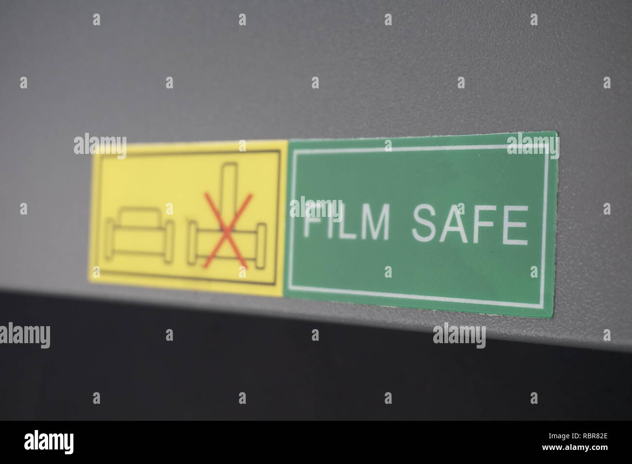 film safe signage Stock Photo - Alamy