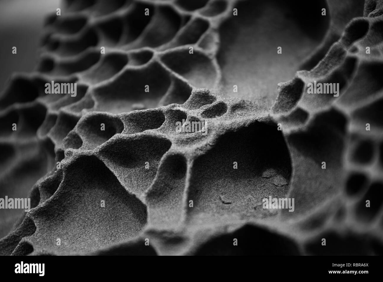 Erosion erosion erosion erosion surface Black and White Stock Photos ...