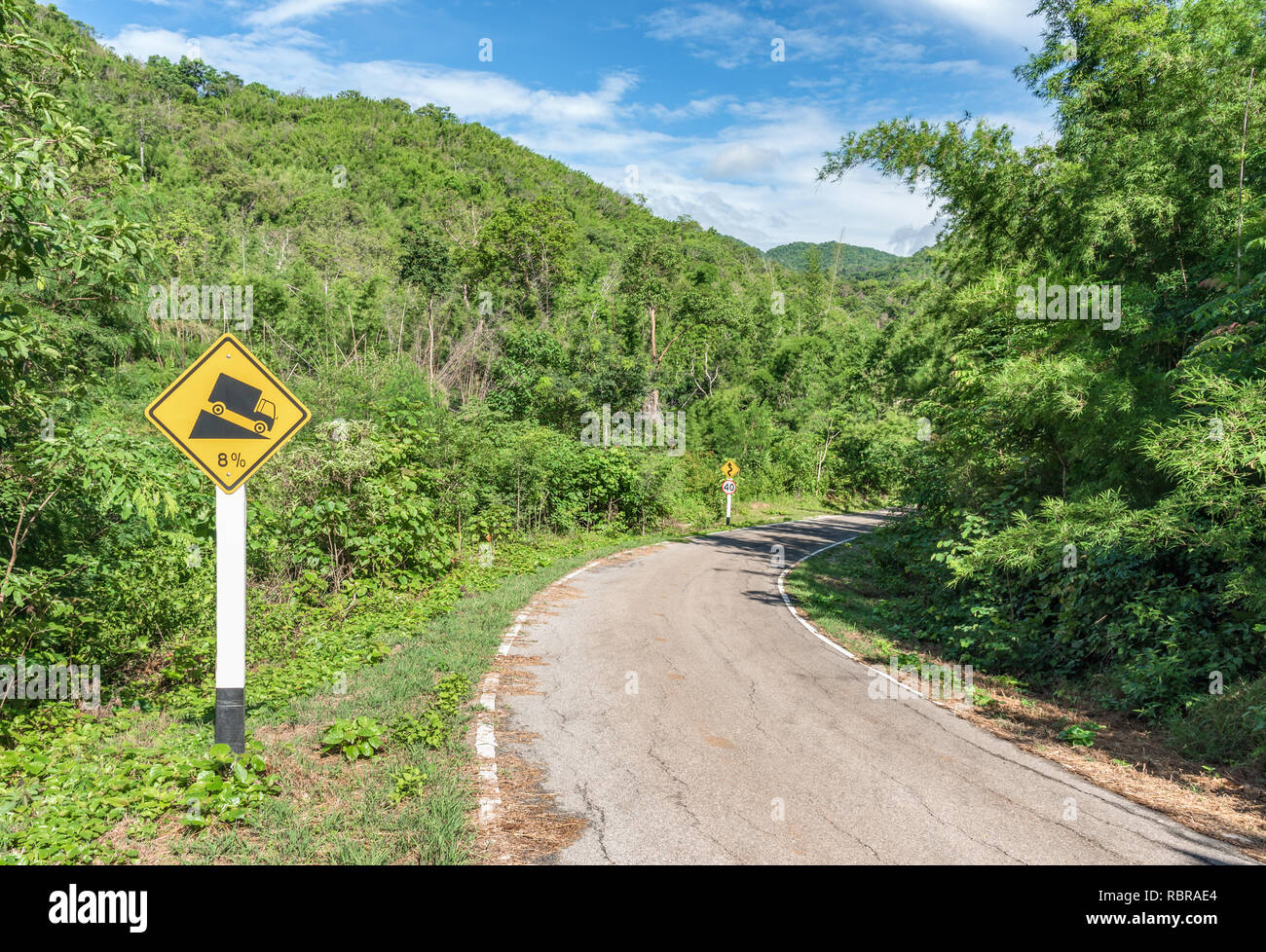 Steep slope caution sign hi-res stock photography and images - Alamy