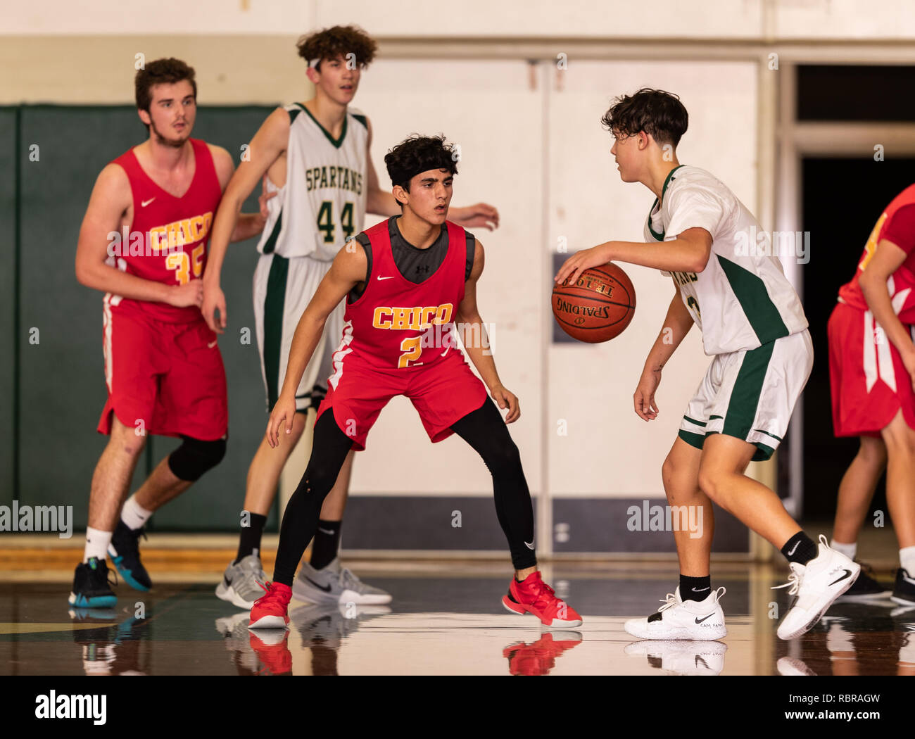 Junior Varsity basketball action with Chico vs Red Bluff, In Red Bluff ...